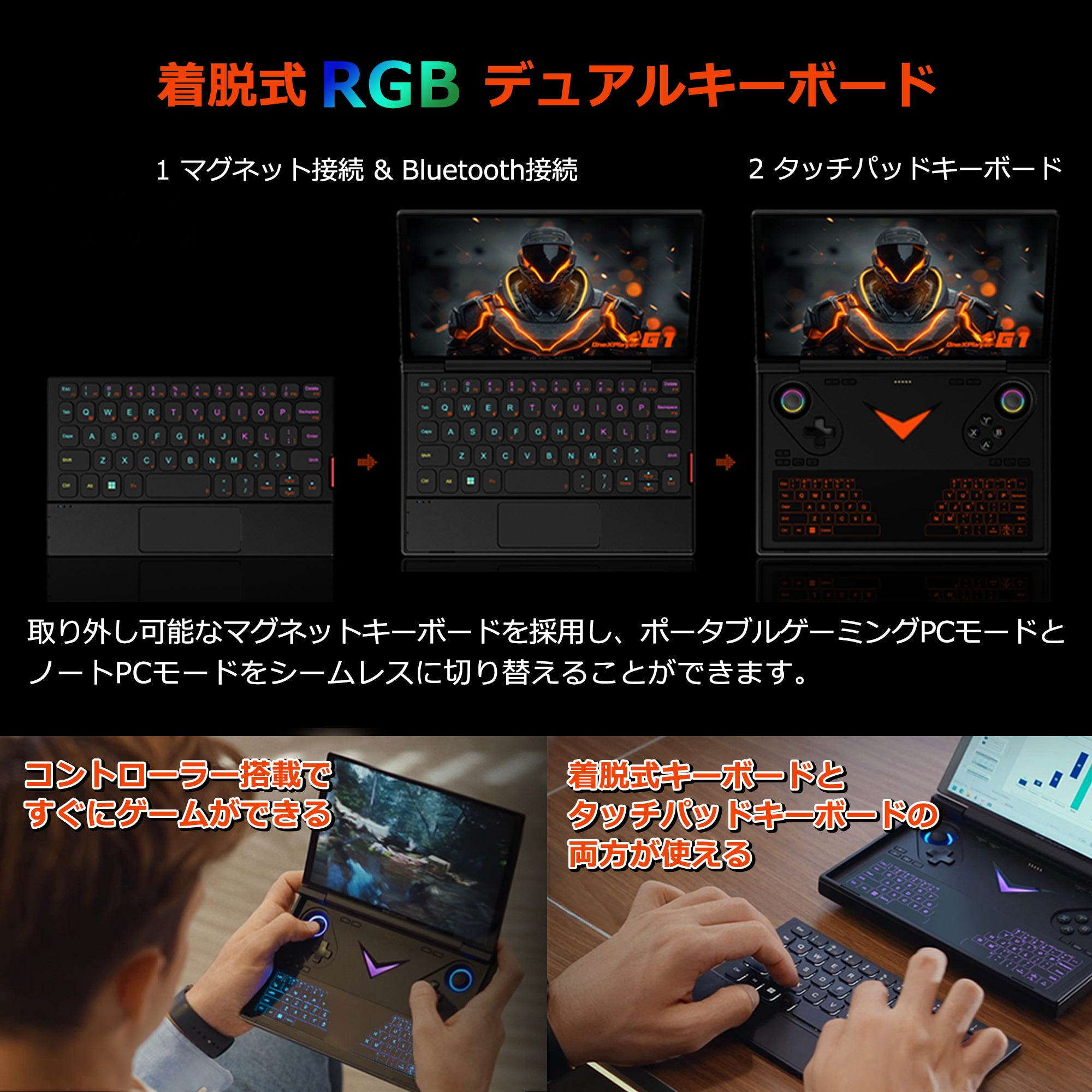 OneXPlayer G1 Ryzen AI 9 HX 370/Ryzen 8840U – ハイビーム 公式オンラインストア